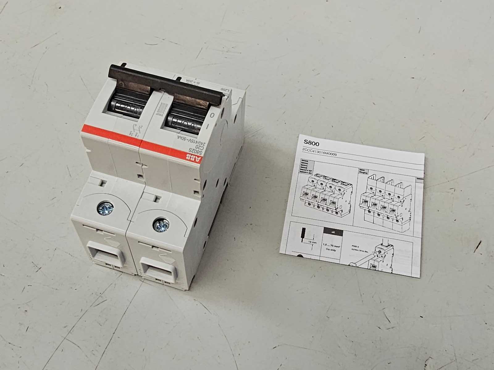 Johdonsuojakatkaisija S800 ABB S802S-C20 2-NAP C20A | Laitetori.com