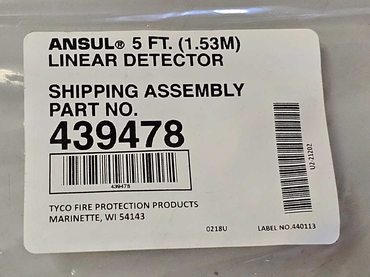 Ansul 439478 Linear Detector - 5 ft (1,53m) | Laitetori.com